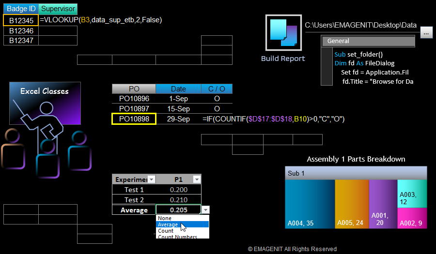 Microsoft Excel Classes from Beginning to Advanced